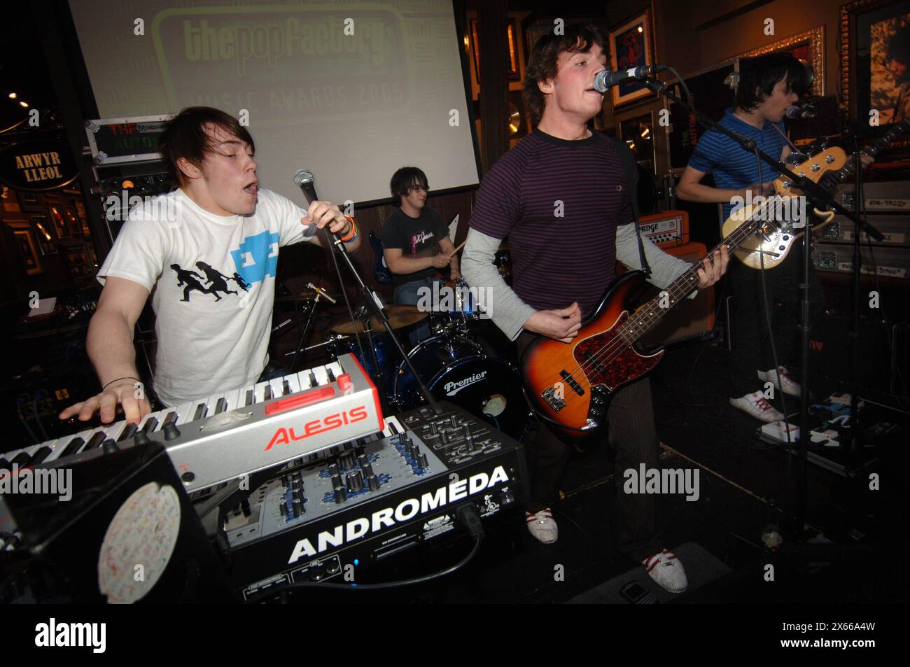 Welsh band The Automatic at The Porth Pop Factory Awards launch party ...