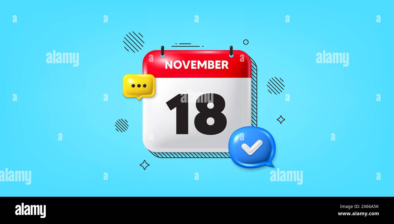 18th day of the month icon. Event schedule date. Calendar date of ...