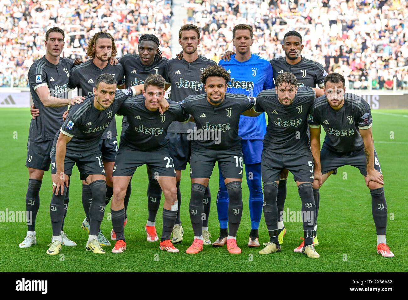 Turin, Italy. 12th, May 2024. The starting-11 of Juventus for the Serie ...