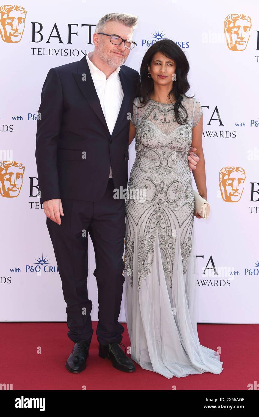 Charlie Brooker mit Ehefrau Konnie Huq bei der Verleihung der BAFTA TV ...
