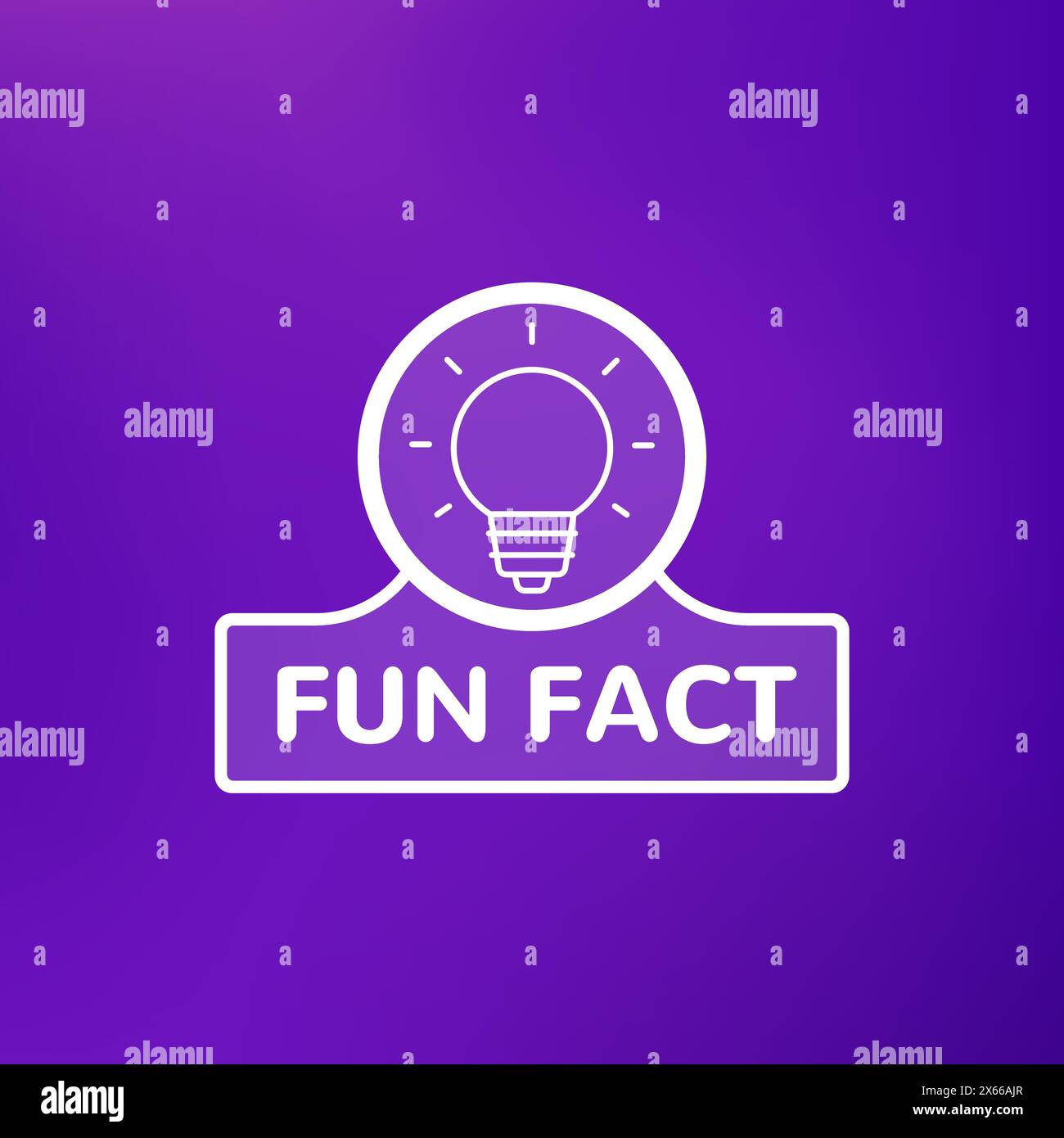 Fun fact vector design with light bulb line icon Stock Vector Image ...