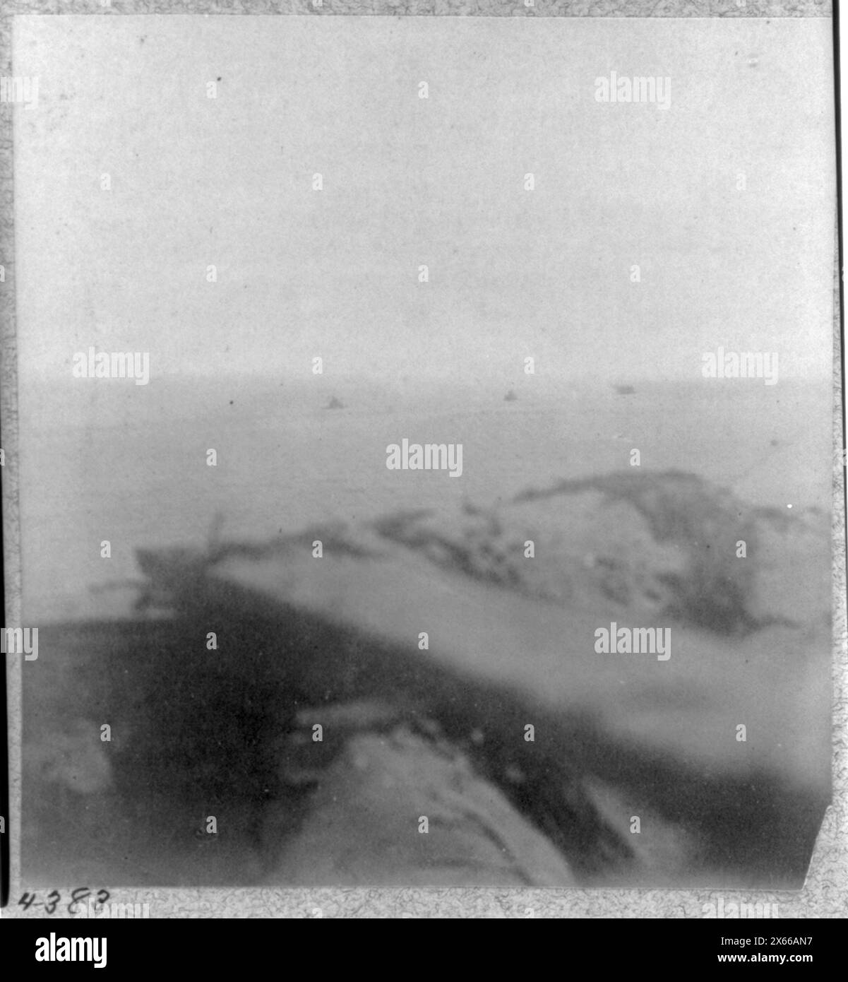 View from parapet, showing Federal Iron Class, taken by a Confederate ...