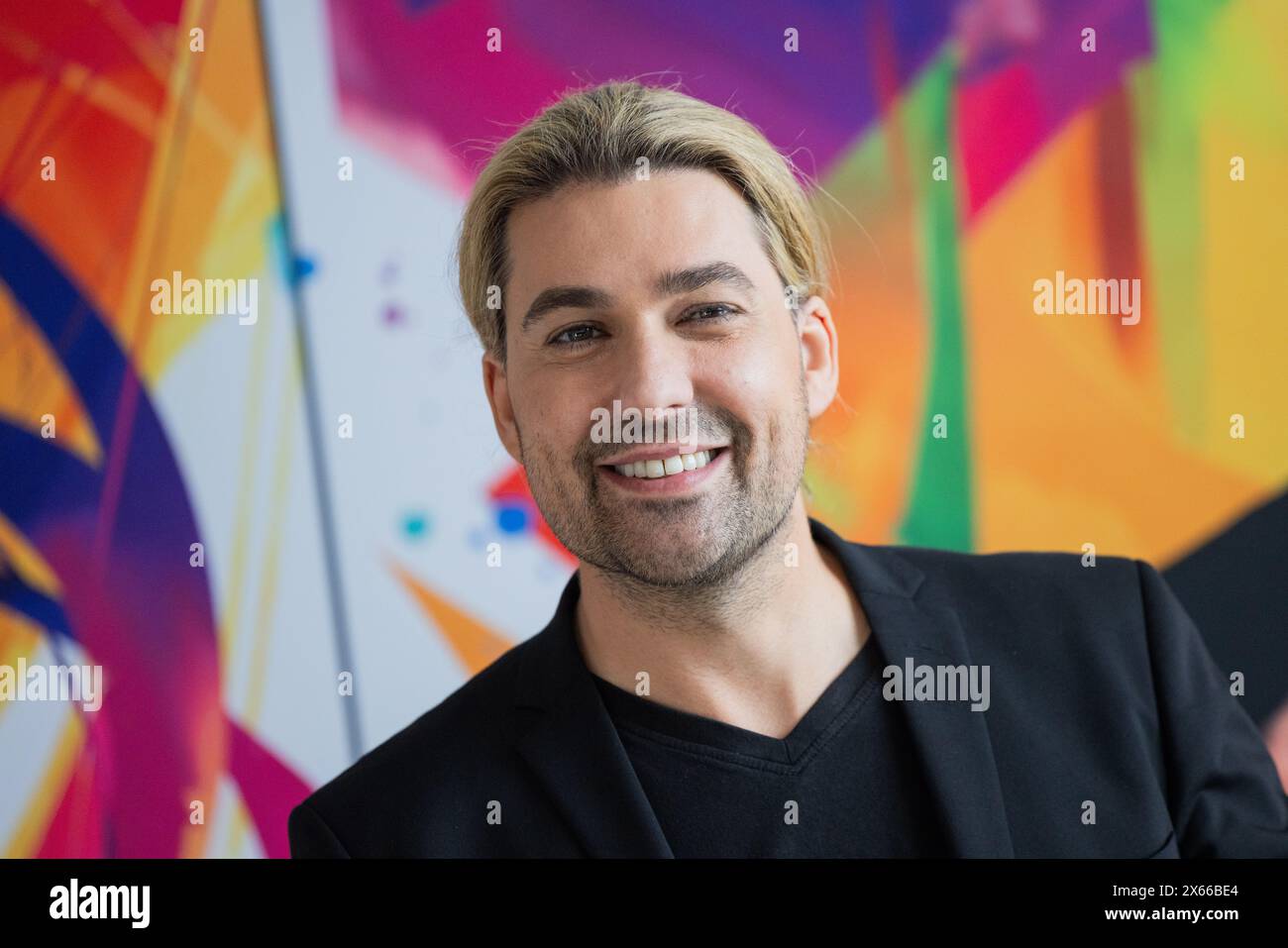 Cologne, Germany. 13th May, 2024. Violinist David Garrett stands at a ...