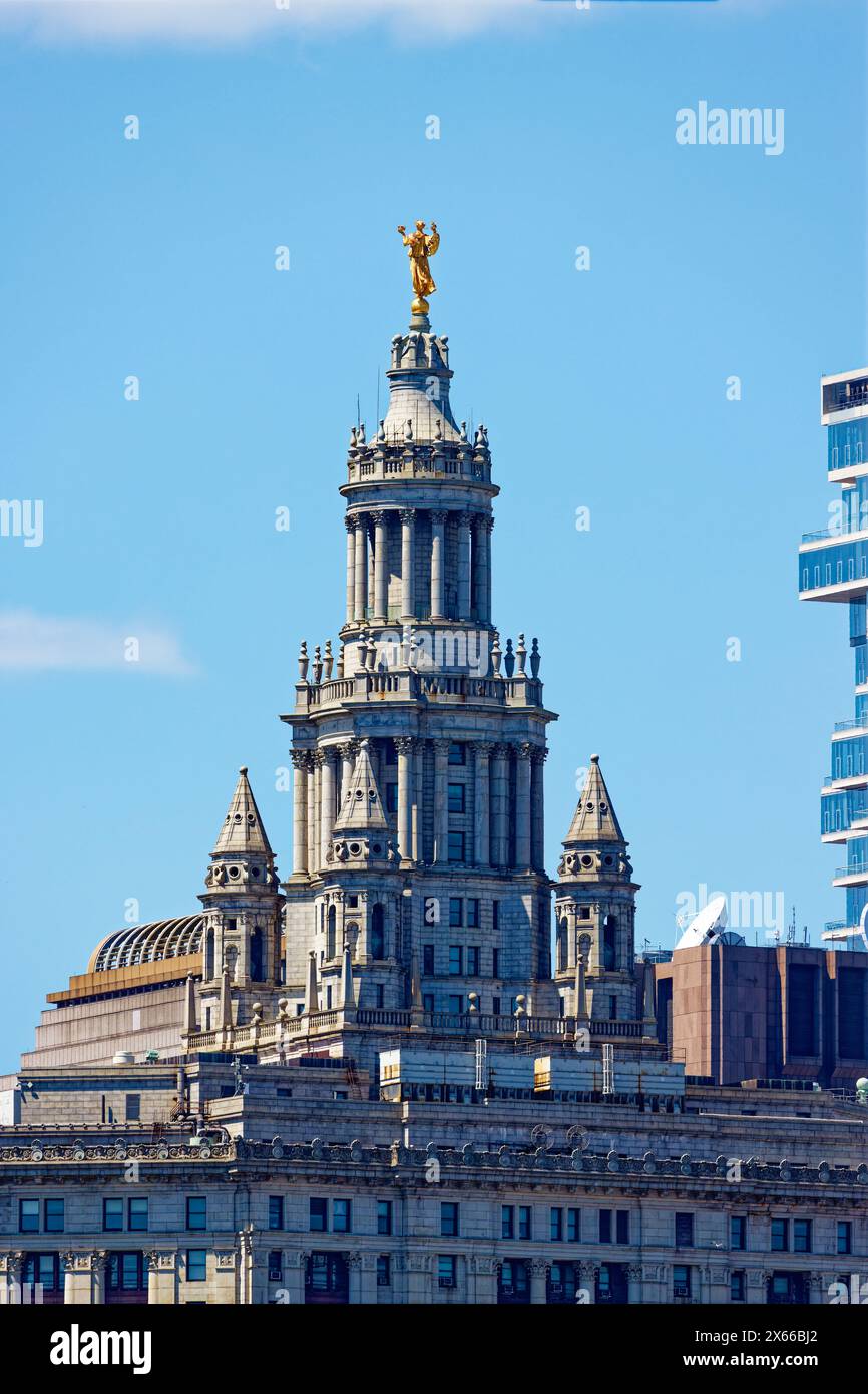 The temple-like crown of the Beaux Arts-styled David N. Dinkins ...