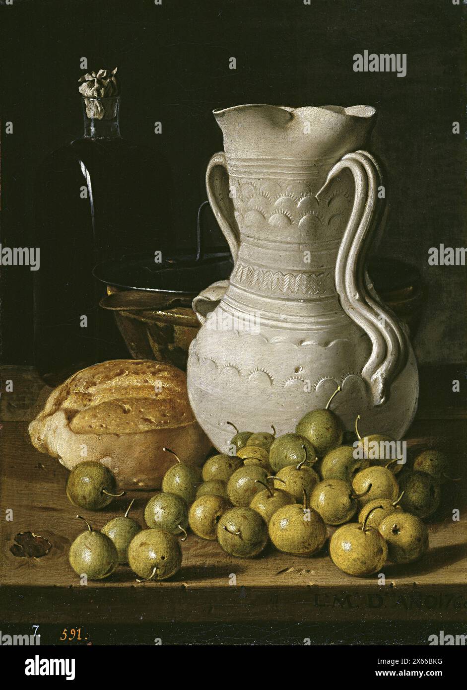 Still Life with Green Olives and Jar, 1760 Luis Egidio Meléndez Stock ...
