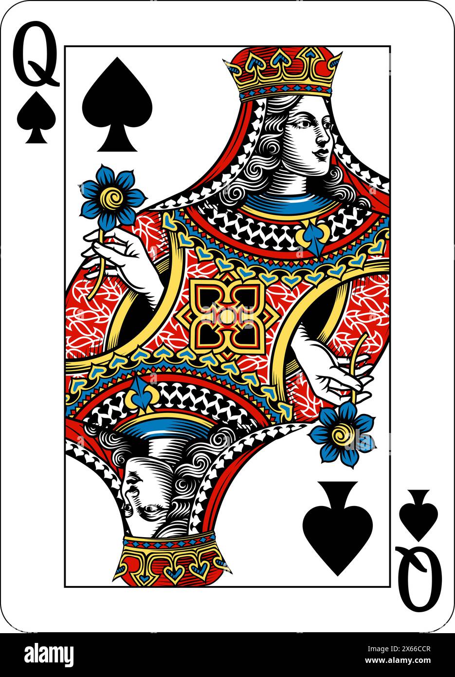 King And Queen Spades Card
