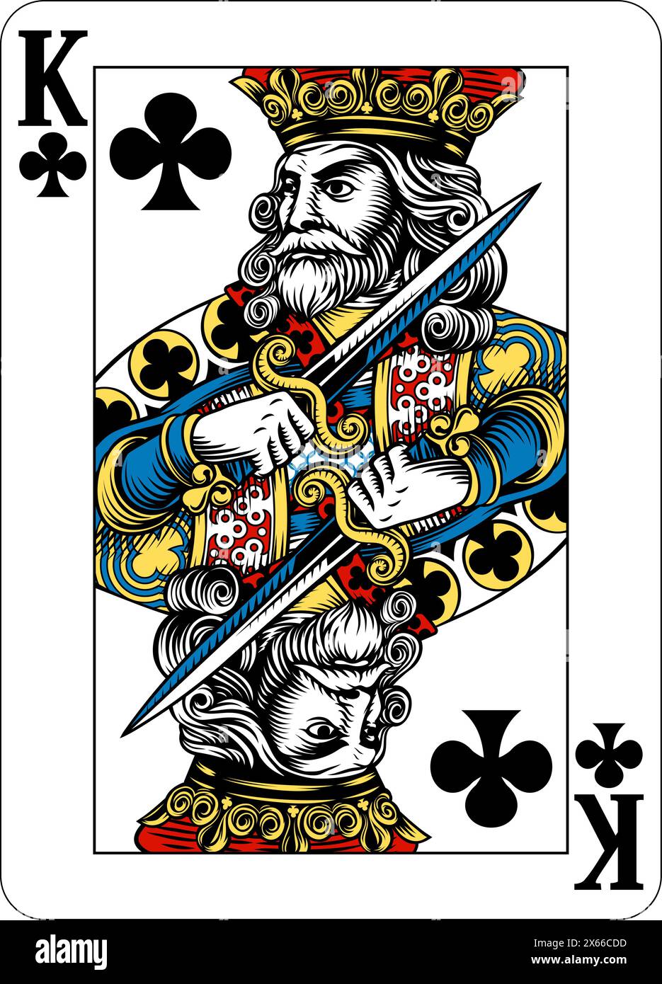 King of Clubs Design from Deck of Playing Cards Stock Vector Image ...