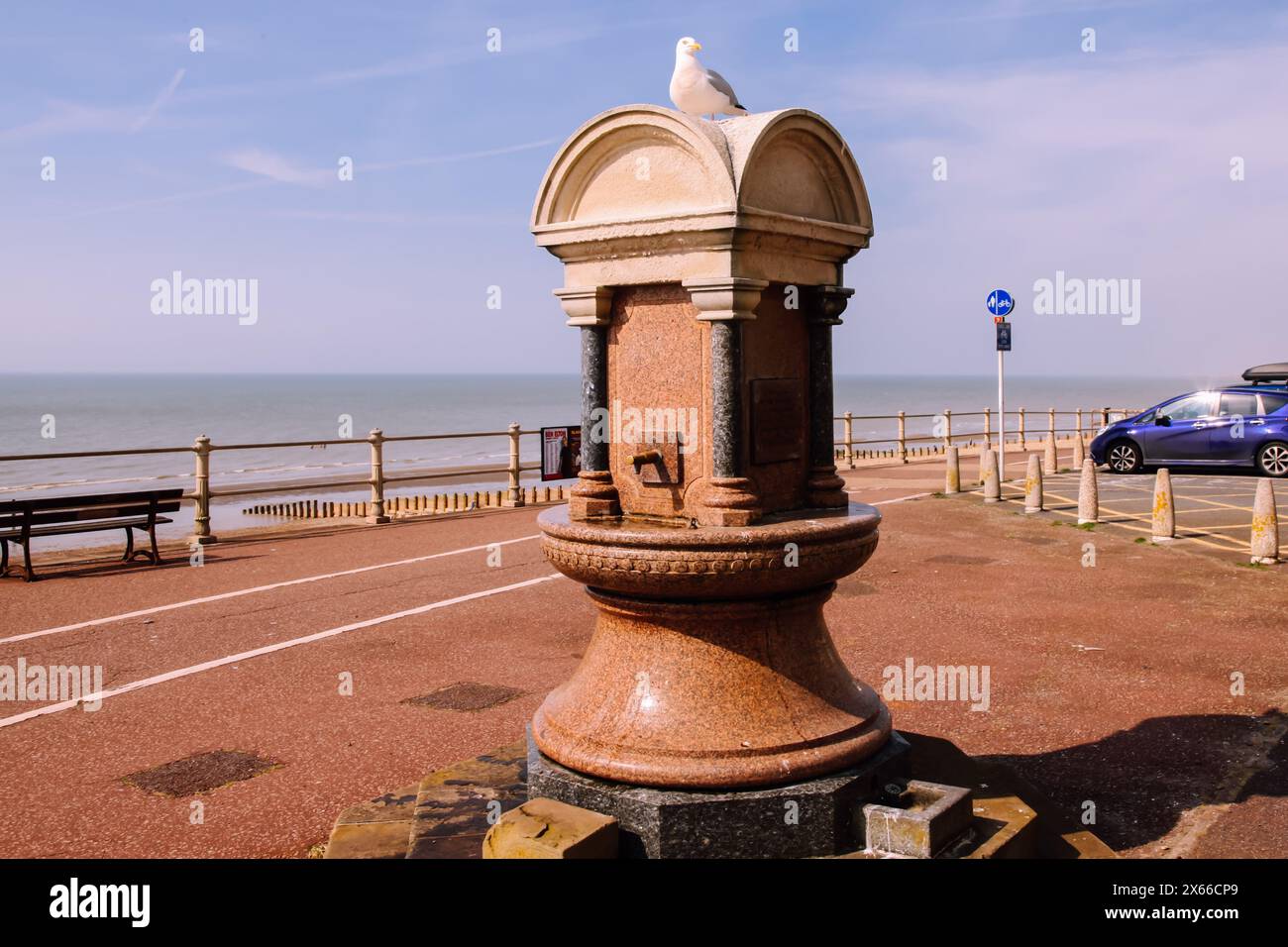 The James Castello Drinking Fountain on St. Leonard on Sea beach ...