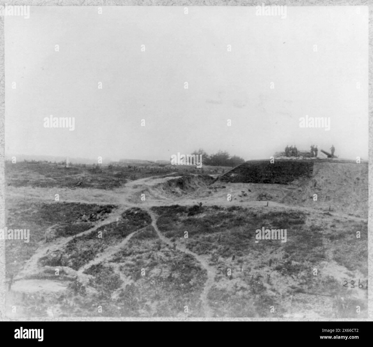 Siege of Yorktown, Va.: Confederate fortifications, Civil War ...