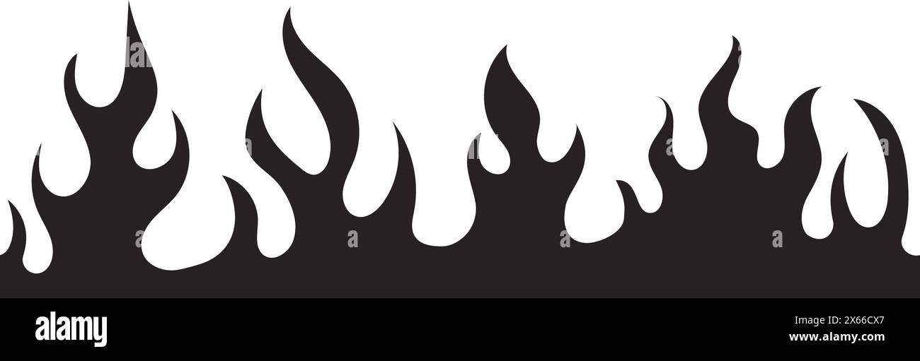 Flame neo tribal tattoo y2k hot print line and silhouette retro ...