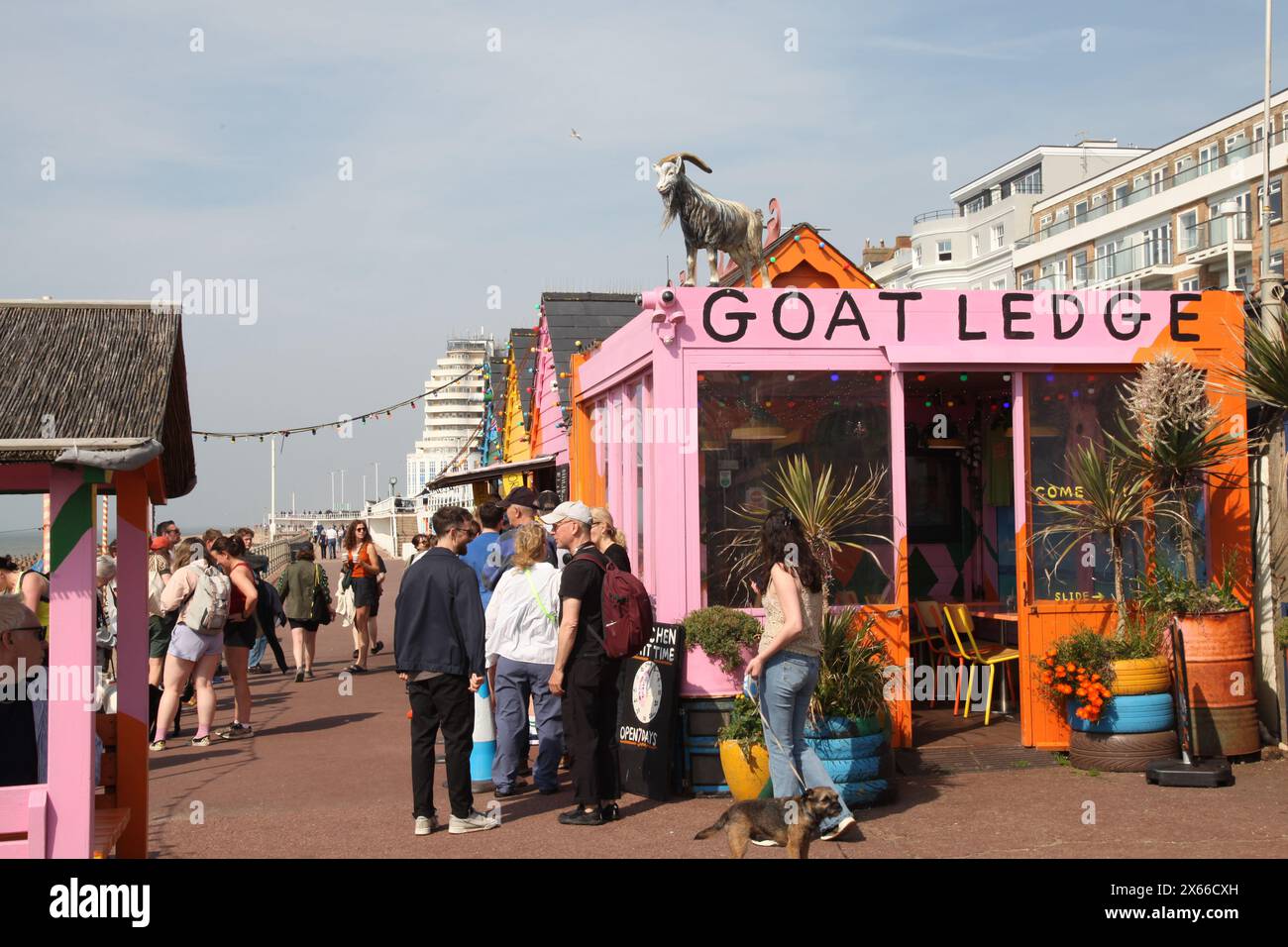 The Goat Ledge takeaway restaurant on beach promenade, St. Leonard on ...