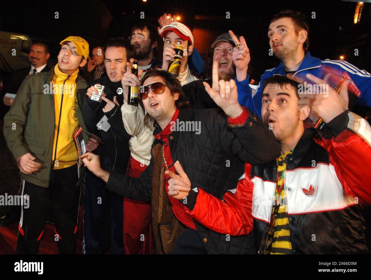 Welsh band Goldie Lookin Chain arrive for The Pop Factory Awards in ...