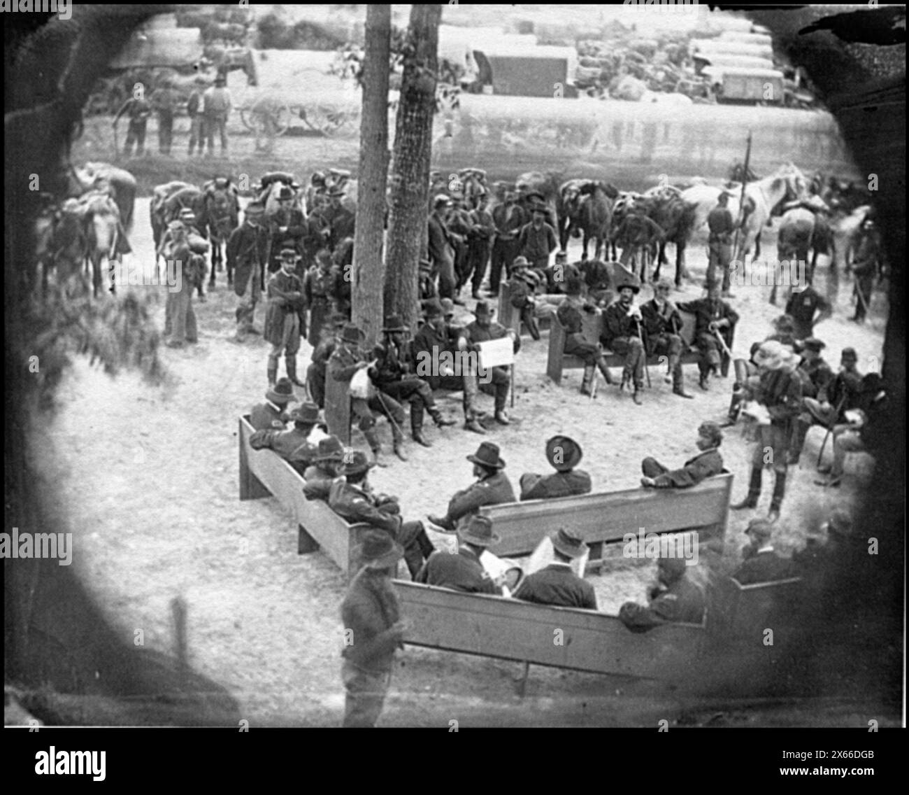 Massaponax Church, Va. "Council of War": Gen. Ulysses S. Grant, Gen ...
