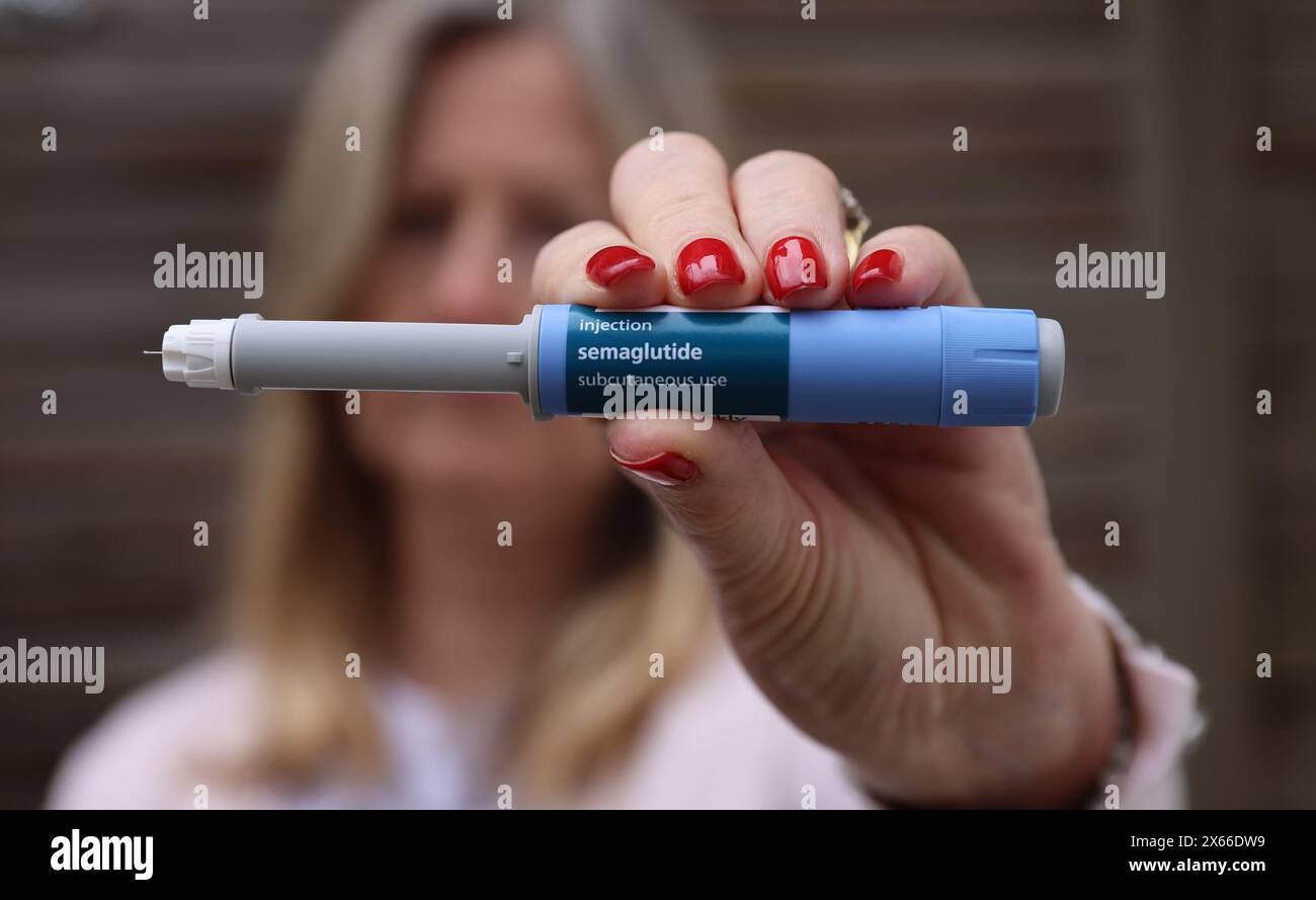Pic shows: Ozempic injection, Semaglutide pen. pic posed by model Pic ...