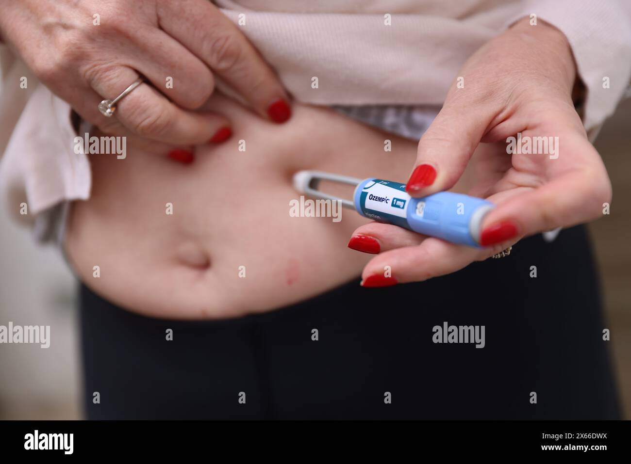 Pic shows: Ozempic injection, Semaglutide pen. pic posed by model Pic ...