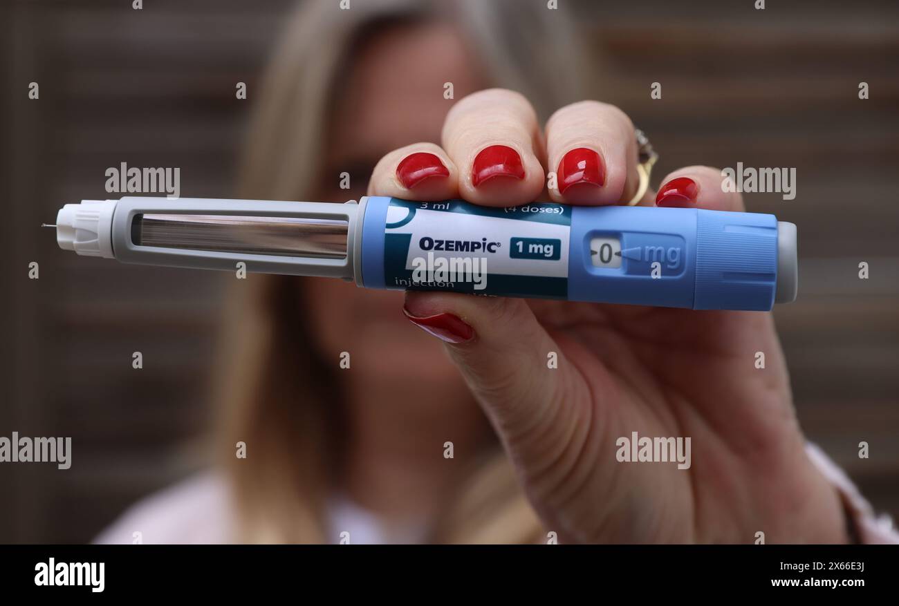 Pic shows: Ozempic injection, Semaglutide pen. pic posed by model Pic ...
