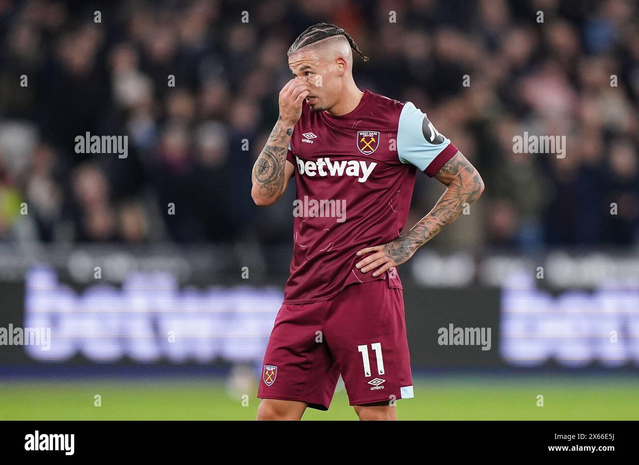 File photo dated 01-02-2024 of West Ham United's Kalvin Phillips, who ...