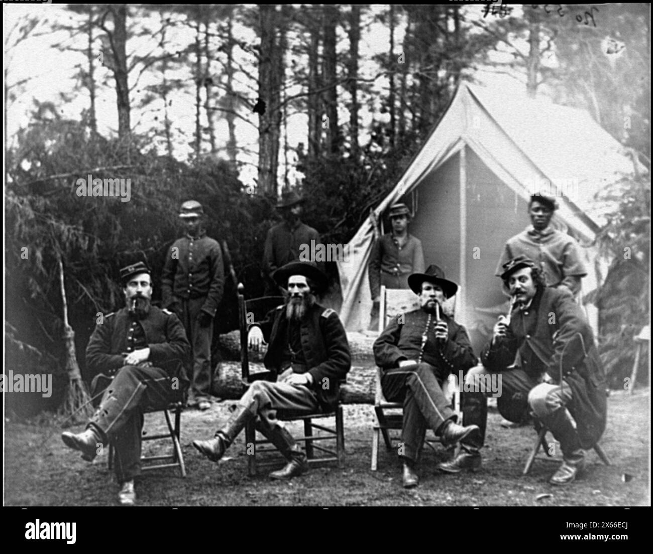 Brandy Station, Va. Capt. James M. Robertson and staff, 1st Brigade ...