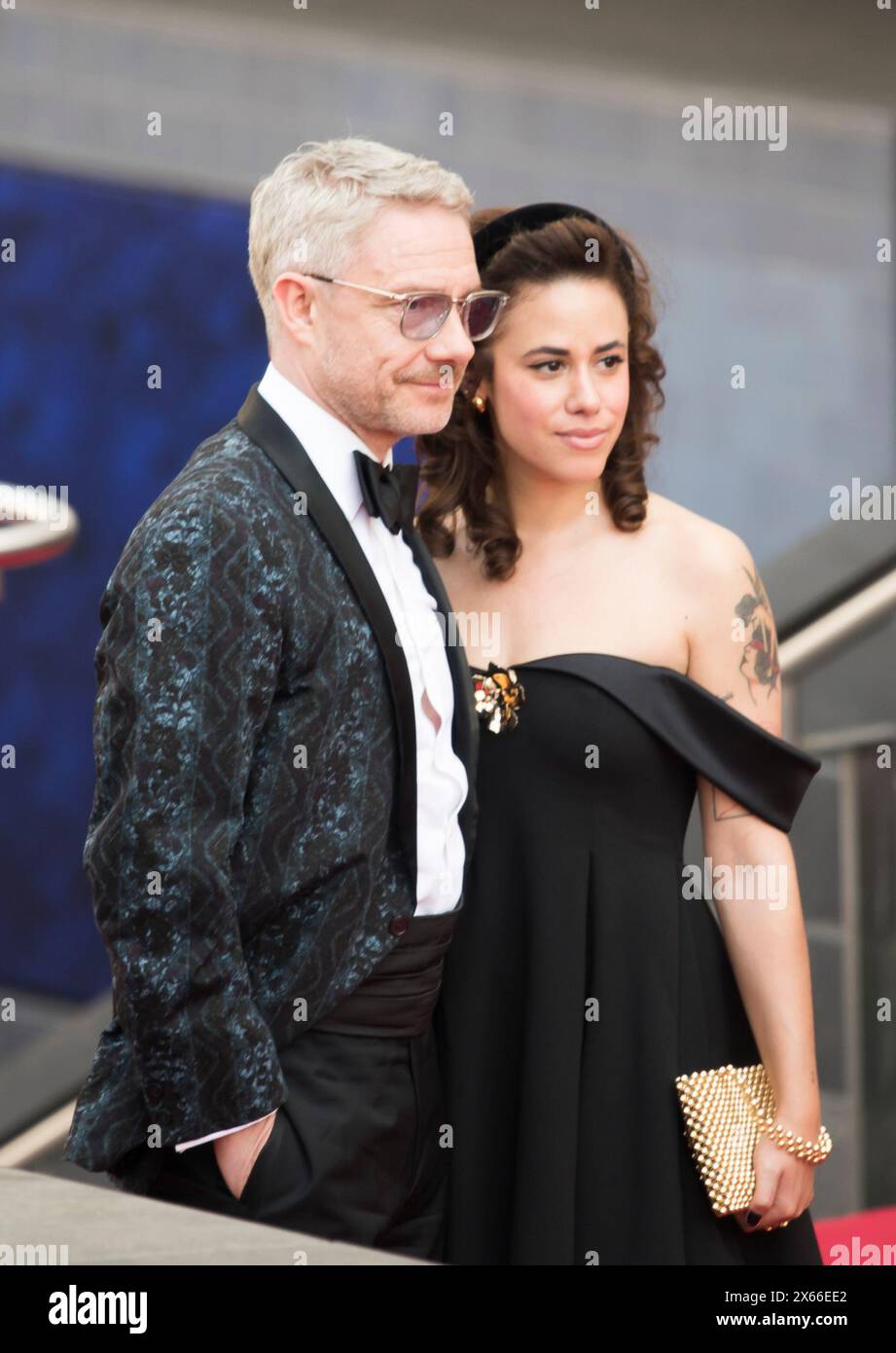 London, UK. 12th May 2024 Martin Freeman, actor and Rachel Benaissa ...