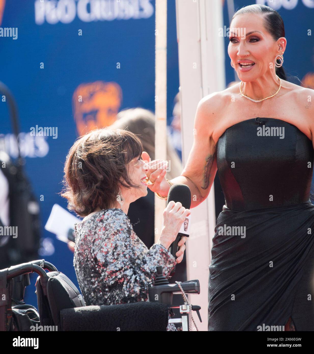 London, UK. 12th May 2024 Liz Carr and Michelle Visage attend the BAFTA ...