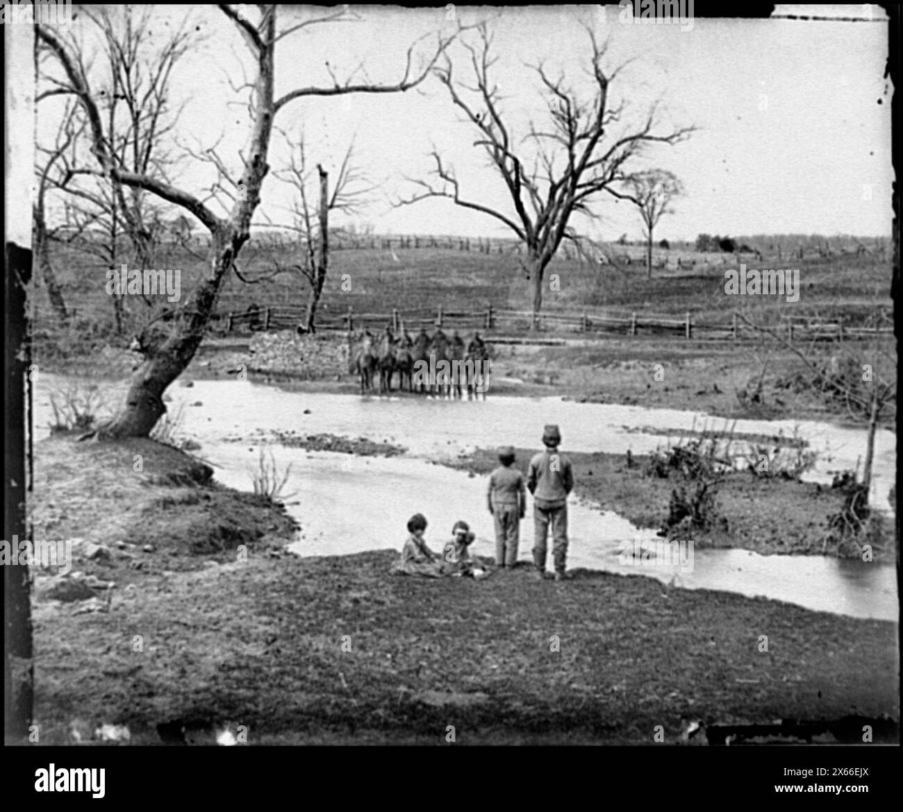 Bull Run, Va. Federal cavalry at Sudley Ford, Civil War Photographs ...