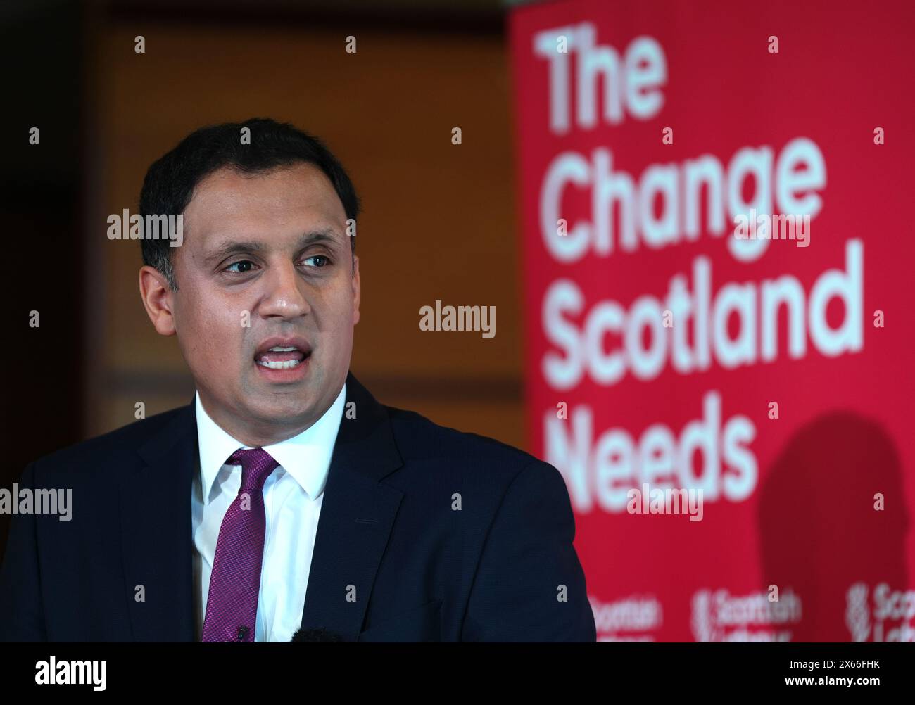 Scottish Labour leader Anas Sarwar speaking at Glasgow Royal Concert ...