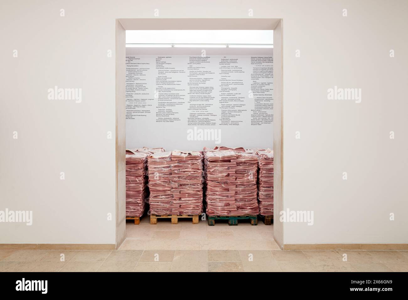 Venice, Italy - April 19, 2024: Installation view titled Petticoat ...