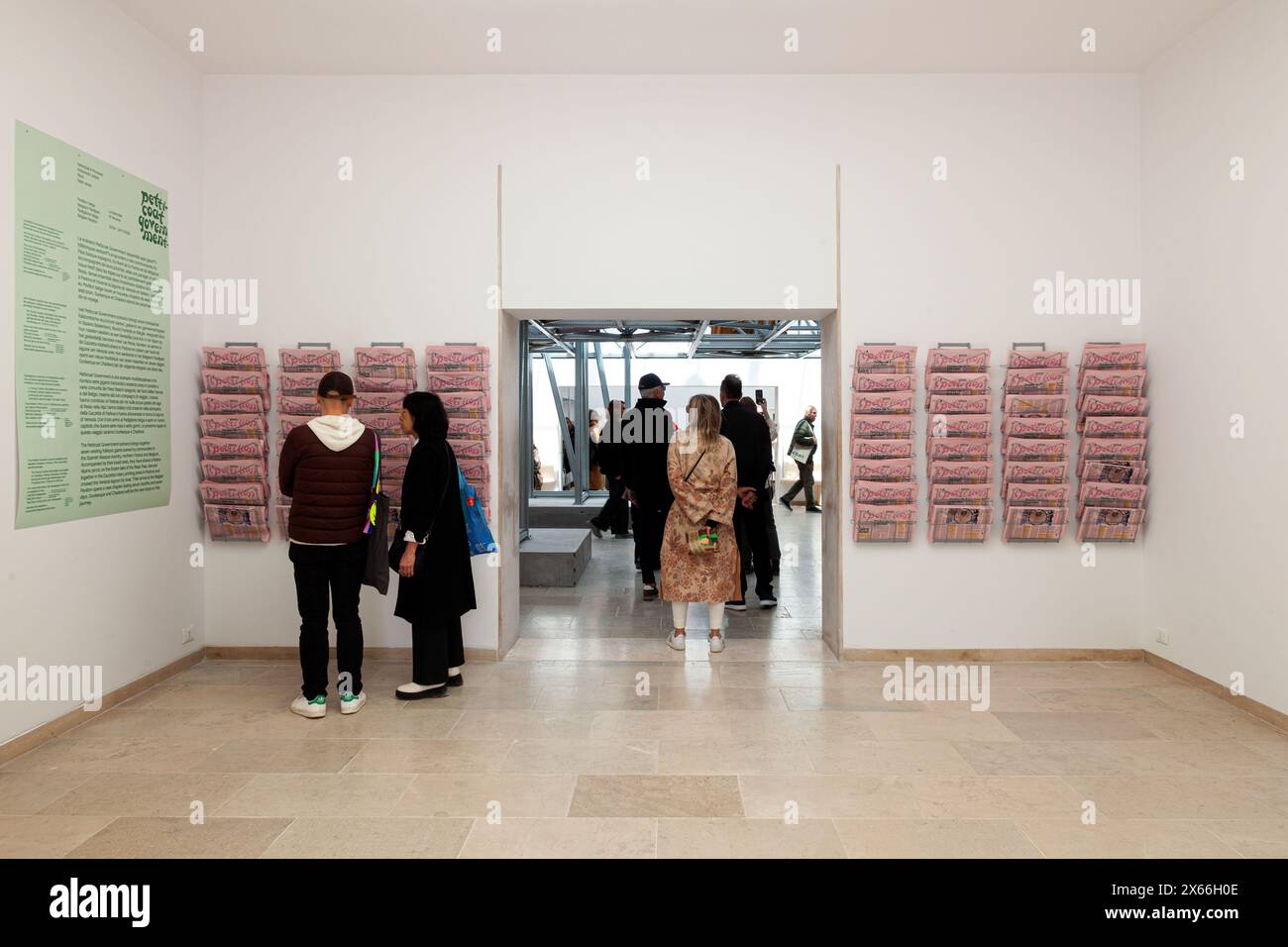 Venice, Italy - April 19, 2024: Installation view titled Petticoat ...