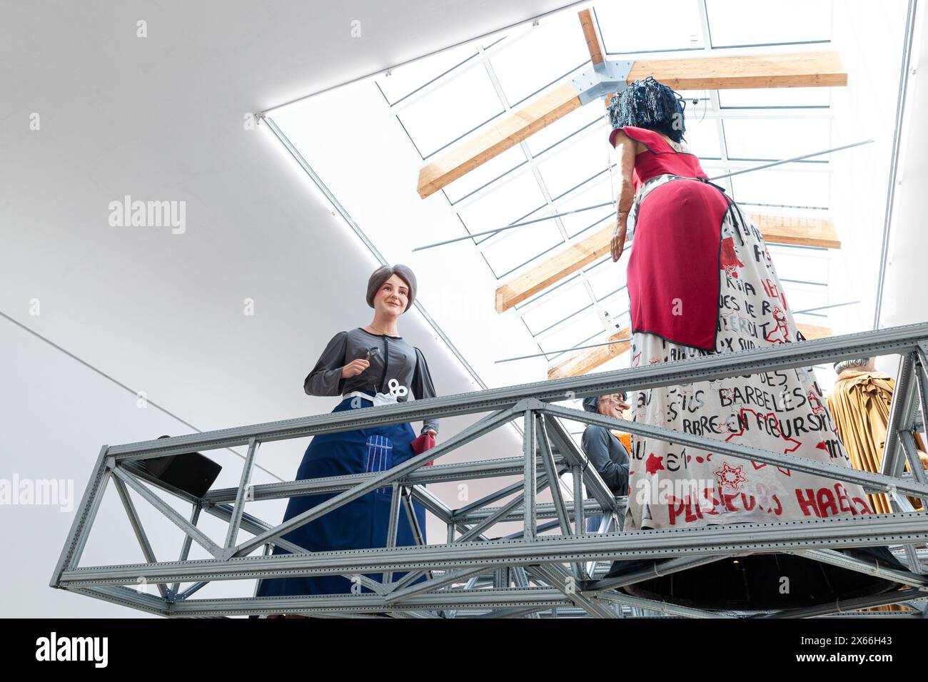 Venice, Italy - April 19, 2024: Installation view titled Petticoat ...