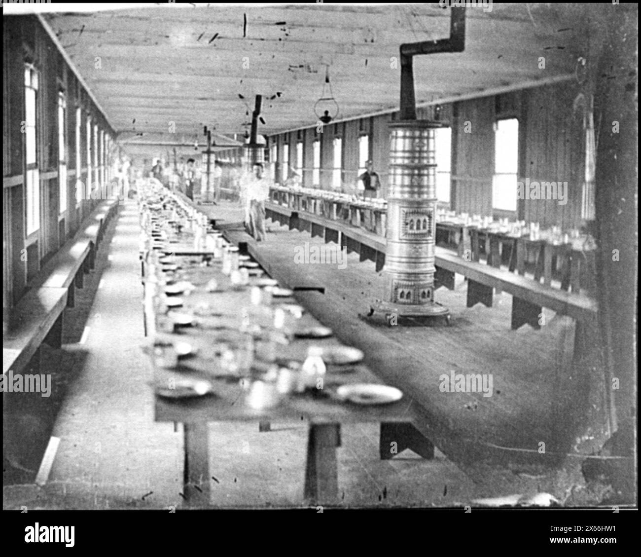 Washington, D.C. Mess hall at Harewood Hospital, heated by elaborate ...