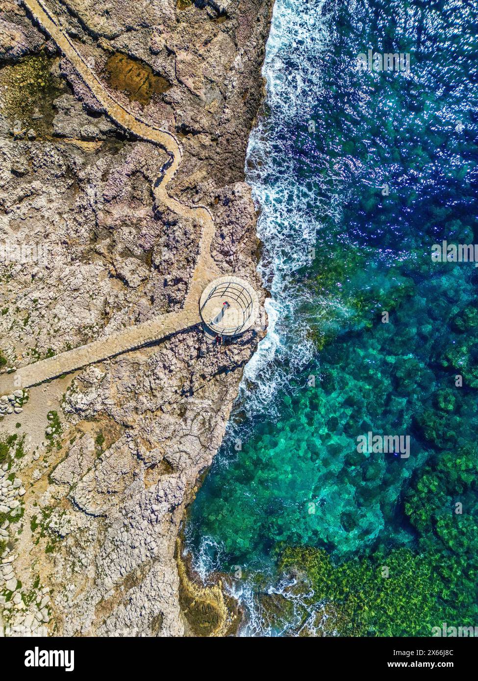 aerial vision of Cap Antibes French Riviera Stock Photo - Alamy