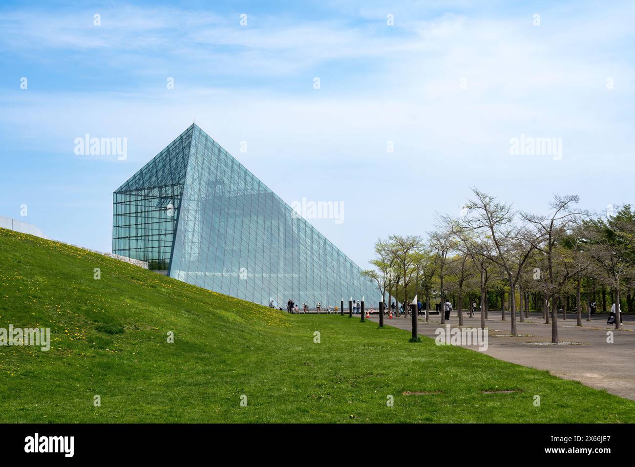 SAPPORO, JAPAN - 05 MAY 2024 : The symbol of Moerenuma park, the glass ...