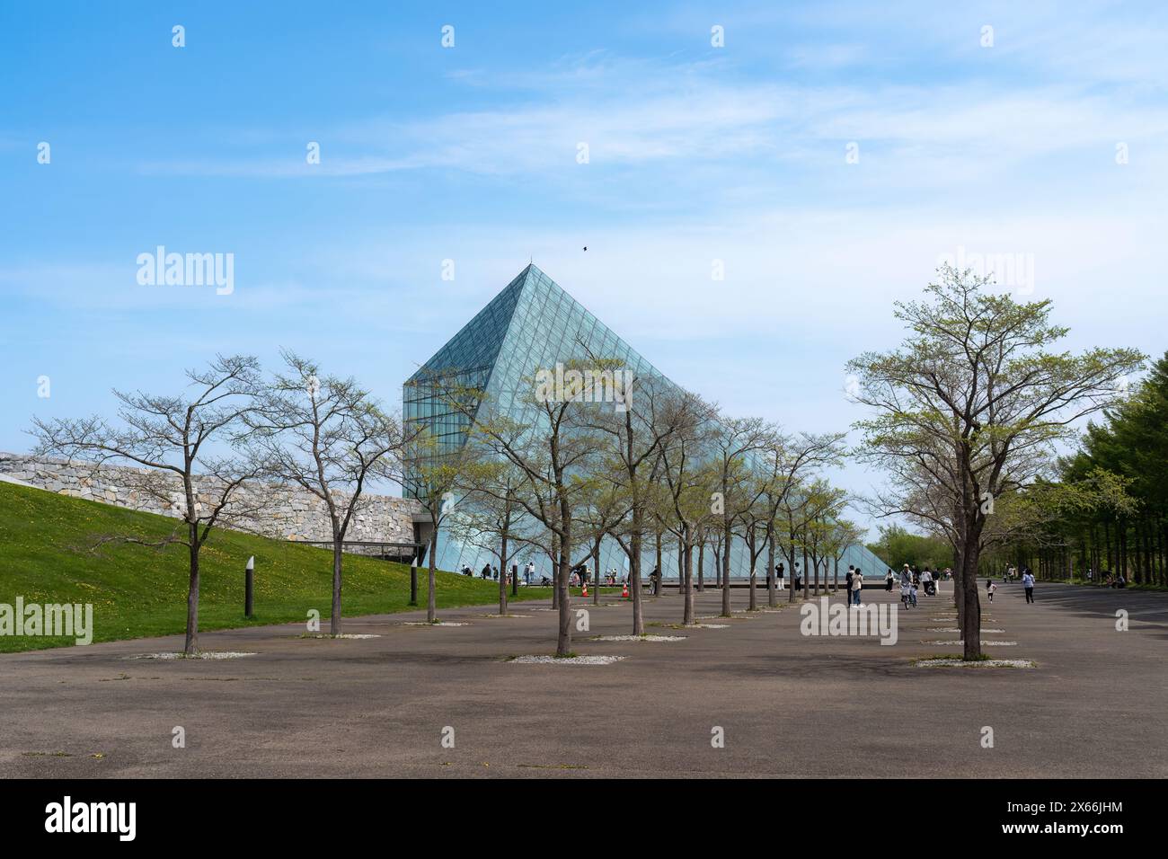 SAPPORO, JAPAN - 05 MAY 2024 : The symbol of Moerenuma park, the glass ...