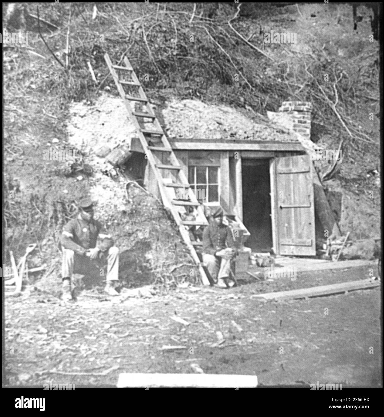 Dutch Gap, Va. Bomb-proof quarters of Major Strong, Civil War ...