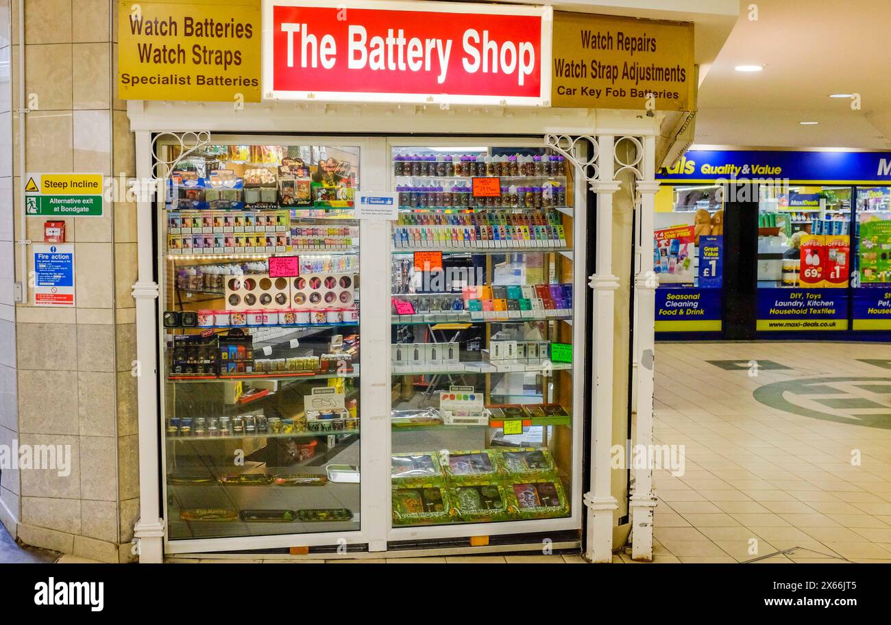 The Battery Shop,Queen Street Shopping Centre,Darlington,England,UK ...