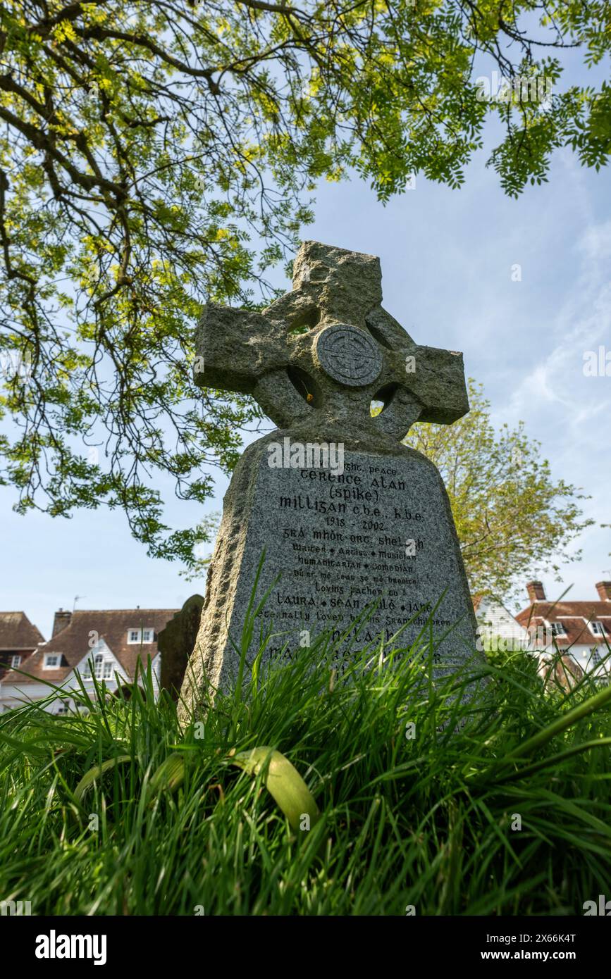 Winchelsea, May 10th 2024: The gravestone of Spike Milligan at the ...