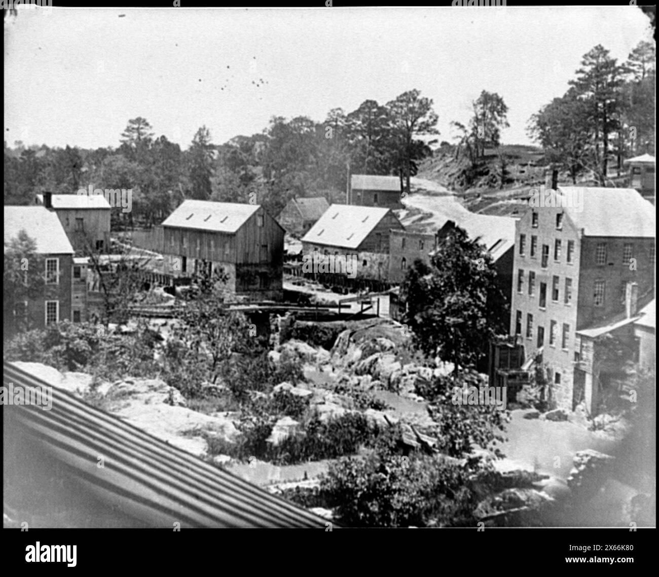 Petersburg, Va. Mills on the Appomattox River near Campbell's Bridge ...