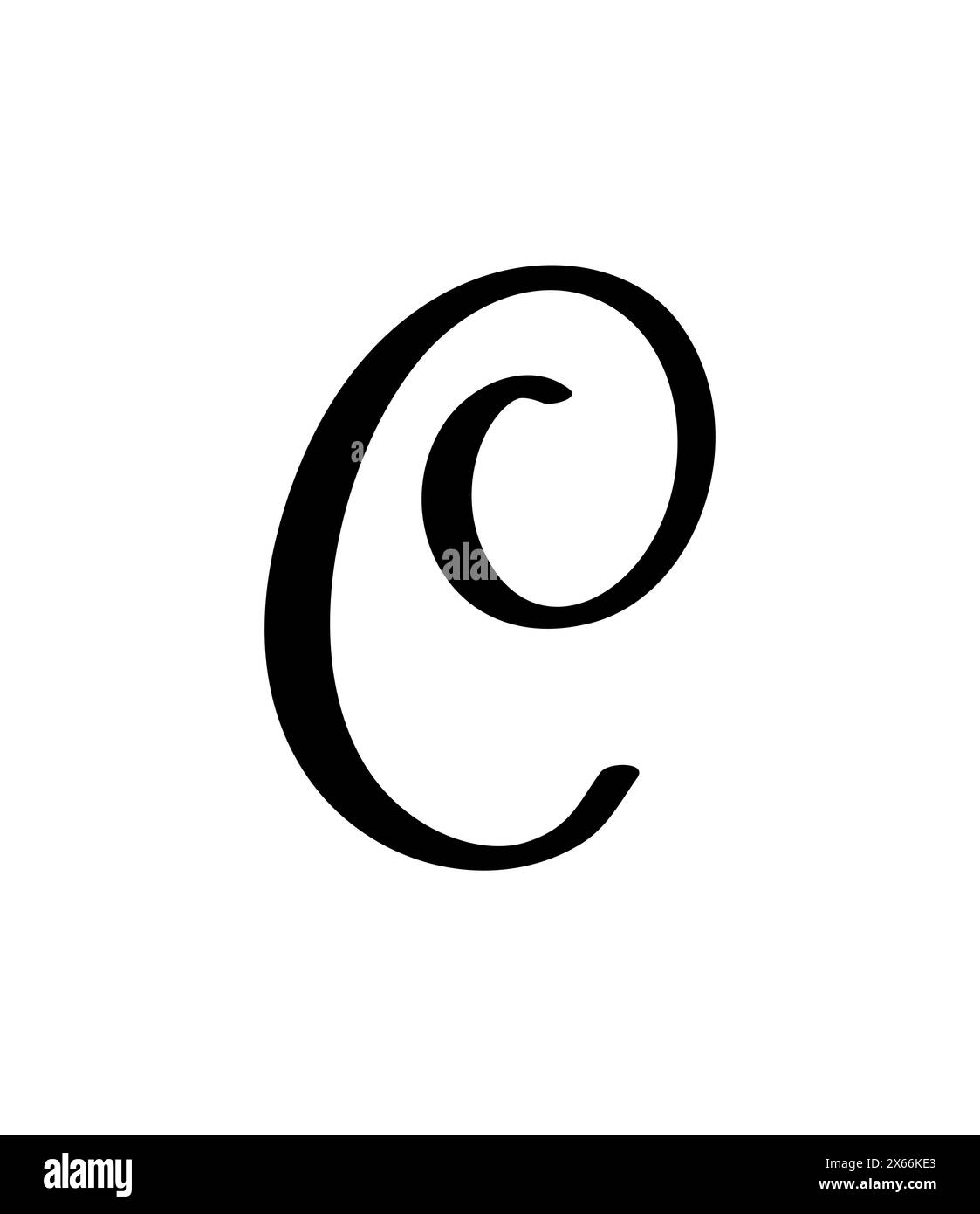 Hand drawn vector calligraphy letter C. Script font logo. Handwritten ...