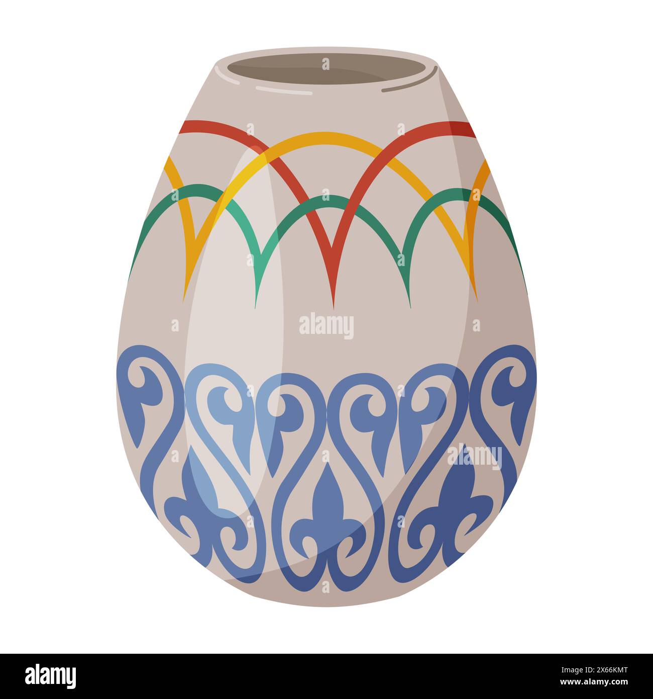 Colored ceramics vase. Porcelain vase for flowers, antique pottery ...