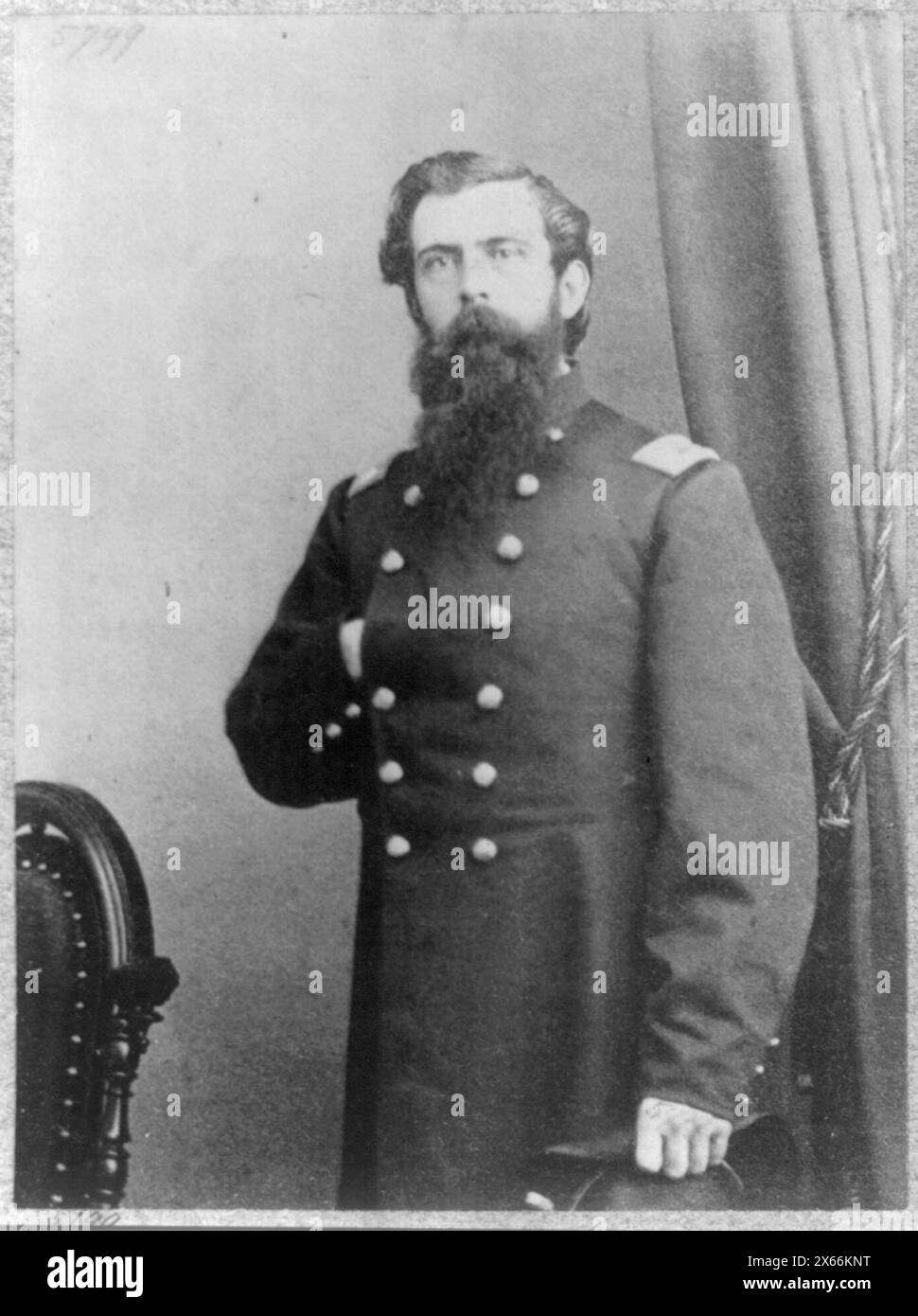 Isaac Sparrow Bangs, b. 1831, half length, standing, right hand inside ...