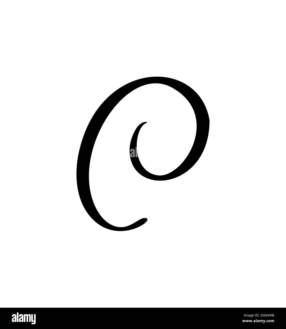Vector calligraphy hand drawn letter C logo. Script font. Handwritten ...