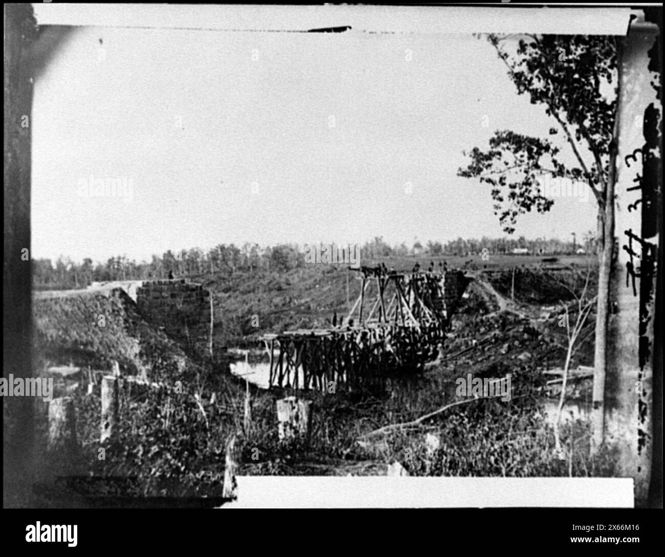 Catlett's Station, Va., vicinity. Federal soldiers rebuilding the ...