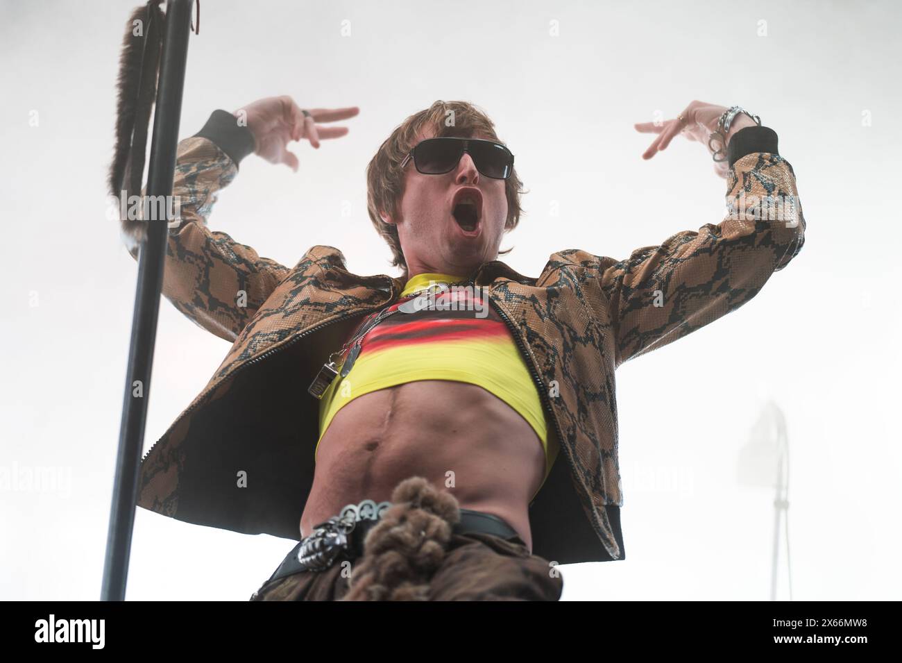 Austrian band Bilderbuch during concert at Arena in Vienna, Austria, on ...