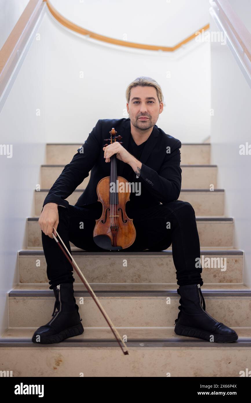 13 May 2024, North Rhine-Westphalia, Kšln: Violinist David Garrett sits ...