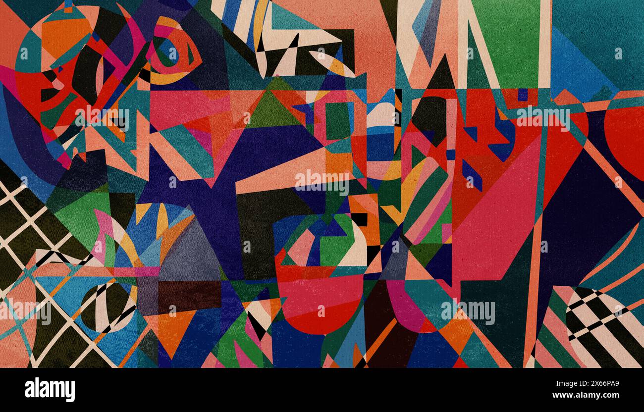 Abstract Compostion Paper-Cutting Art Style Stock Photo - Alamy