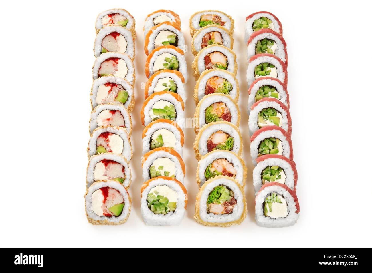 Colorful assorted sushi rolls Cut Out Stock Images & Pictures - Alamy