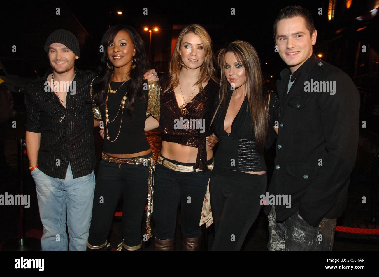 Liberty X arrive for The Pop Factory Awards in Porth. 3/12/05 Left to ...