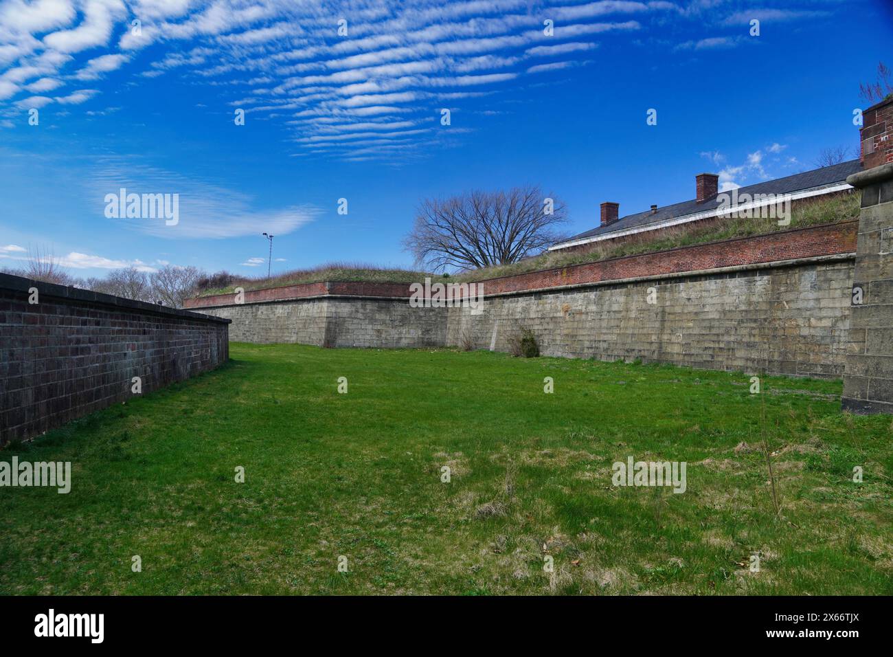 In the moat of Fort Jay on Governors Island Stock Photo - Alamy