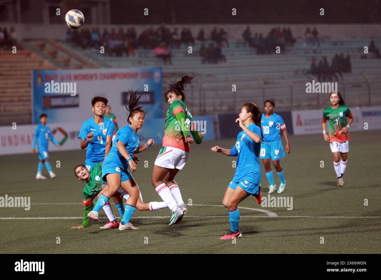 Bangladesh and India football match of the SAFF U-19 Women's ...