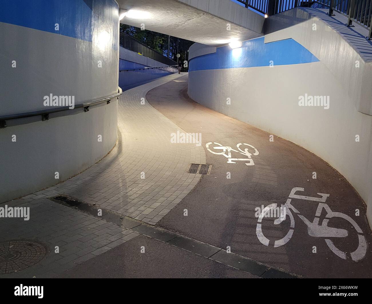 New bicycle ramp facilitates urban mobility Stock Photo - Alamy
